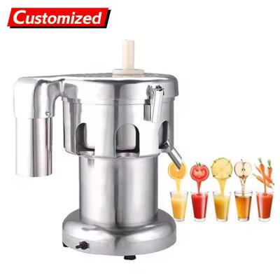 China Customized Commercial Juicer 370W 220V Stainless Steel Fruit Vegetable Juicer 80-100kg per Hour for sale