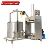 China Custom Commercial 36L Manual Hydraulic Jack Fruit Vegetable Press Stainless Steel 30 Ton Cold Press Juicer for sale