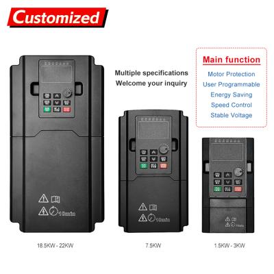 China Custom 10 kW Three-Phase Variable Frequency Drive (VFD) 220V/380V for Motor Protection for sale