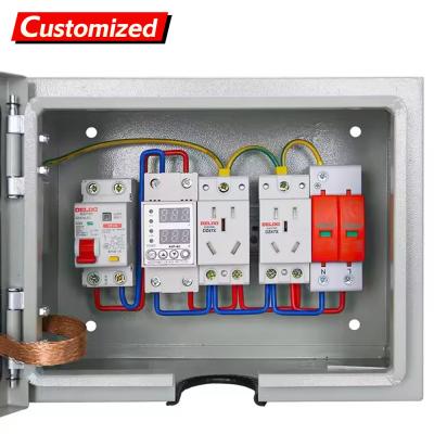China IP55 Waterproof Distribution Box 220V 380V 32A Anti-Theft Lock Industrial Electrical Enclosure for sale