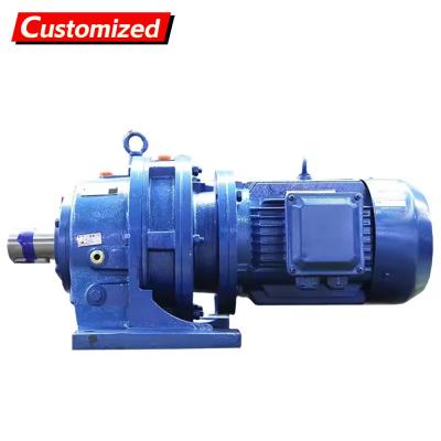 China Custom Cycloidal Pinwheel Reducer Gear Motor 0.5-15 kW High Reduction Ratio 90% Efficiency for sale