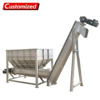 China Custom Stainless Steel Shaftless Screw Conveyor 60 Degree Inclined for Food Waste Powder Granule for sale