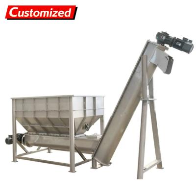 China Custom Stainless Steel Shaftless Screw Conveyor 60 Degree Inclined for Food Waste Powder Granule for sale