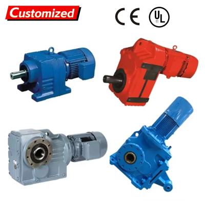 China Custom 1.1 kW RV Series Worm Gearbox Motor Reducer Helical Gear 20-45 Nm Output Torque for sale