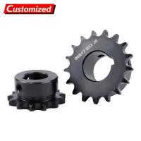 China Custom 45# Steel Roller Chain Sprocket 21-30 Teeth ISO Standard 9.525mm Pitch for sale