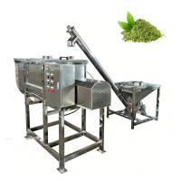 China Stainless Steel Horizontal Ribbon Mixer 100-500L Variable Speed Electric Heating Powder Blender for sale