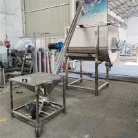 China Stainless Steel Horizontal Ribbon Mixer 100-500L Variable Speed Electric Heating Powder Blender for sale