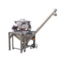 China Custom Stainless Steel Screw Conveyor 110V 380V with Rotating Vibrating Screen for Grain Transport for sale
