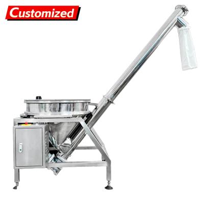 China Custom SUS304 Stainless Steel Auger Screw Feeder 380V 1.5KW Inclined Spiral Conveyor for Food Industry for sale