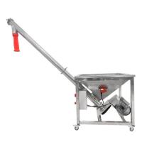 China Custom SUS304 Stainless Steel Auger Screw Feeder 380V 1.5KW Inclined Spiral Conveyor for Food Industry for sale