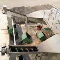 China Customized Stainless Steel 304/316 Inclined Screw Conveyor 25m Length 30T Capacity for sale