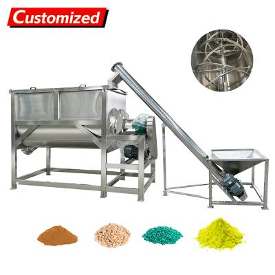 China Custom Sanitary Stainless Steel Horizontal Belt Mixer 500L 380V Variable Speed for sale