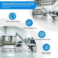 China Custom Sanitary Stainless Steel Horizontal Belt Mixer 500L 380V Variable Speed for sale