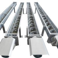 China Stainless Steel Screw Auger Conveyor 220V 2-4kW Adjustable Speed for Grain Feed Powder Granules for sale