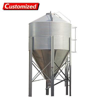 China Customizable Galvanized Steel Feed Tower with 3-50 Ton Capacity for Automated Livestock Farming for sale