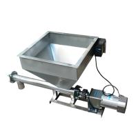China Stainless Steel Screw Feeder with Square Hopper and Variable Frequency Drive for Powder and Granule Conveying for sale