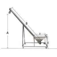China Custom Stainless Steel High-Accuracy Screw Auger Feeder with Inclined Hopper for Dry Powder Handling for sale
