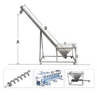 China Custom Stainless Steel High-Accuracy Screw Auger Feeder with Inclined Hopper for Dry Powder Handling for sale