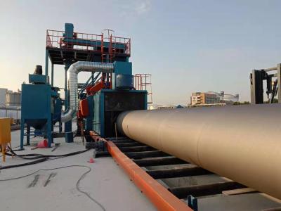 China Steel pipe outer wall shot blasting machine cleaning machine for sale