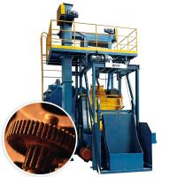 China Rubber Crawler Shot Blasting Machine For Cleaning Springs And Gears for sale