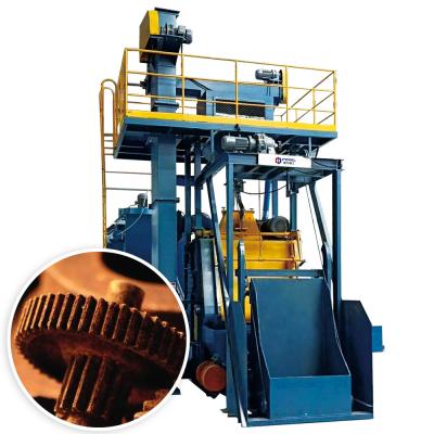 China Rubber Crawler Shot Blasting Machine For Cleaning Springs And Gears for sale