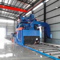 China Q69 Roller Conveyor Shot Blasting Machine Reduce Environment Pollution , Customized Color for sale