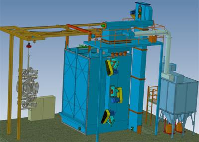 China Q37 Rotary Hook Shot Blasting Machine Small Metal Pendant / Steel Plate Workpiece for sale