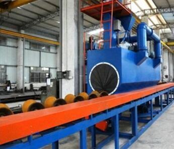 China Steel Pipe Shot Blasting Machine QGW Series Enhance Workpiece Fatigue Resistance for sale