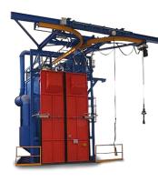 China Rust Removal Hanger Shot Blasting Machines Compact Structure For All Wearing Parts for sale
