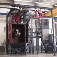 China Rust Removal Hanger Shot Blasting Machines Compact Structure For All Wearing Parts for sale