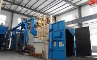 China Industrial Large Sand Blasting Room With Scraper , Two Stages Dust Removing for sale