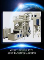 China Continuous Feed Tunnel Type Wire Mesh Shot Blasting Machine For Automotive Wheels for sale