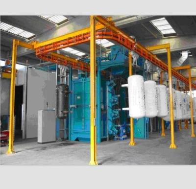 China Cycle Chain Type Steel Shot Blasting Machine , Automatic Sandblasting Machine for sale