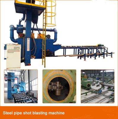 China Continuous Type Steel Pipe Shot Blasting Machine , Outer Wall Abrasive Blasting Machine for sale