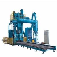 China High Productivity Roller Conveyor Shot Blasting Machine PLC Control , 1.0-2.4 M/Min Work Speed for sale