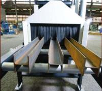 China High Productivity Roller Conveyor Shot Blasting Machine PLC Control , 1.0-2.4 M/Min Work Speed for sale