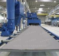 China Continuous Roller Conveyor Shot Blasting Machine With Big Power Shot Blasting Turbine for sale