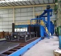 China Electrical Roller Conveyor Shot Blasting Machine With Painting For Steel Pipe Surface Improving for sale