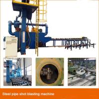China Roller Conveyor Steel Pipe Sand Blasting Machine / Pipeline Cleaning Equipment for sale
