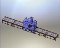 China Steel Sheet Profile Pipe H Beam Shot Blasting Machine Eliminate Inner Stress for sale