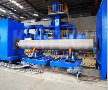 China Roller Conveyor Pipe Sandblasting Equipment For Petrochemical Engineering for sale