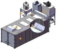 China Manual Operation Sand Blasting Chamber / Room Surface Derust For Car And Cabinet for sale