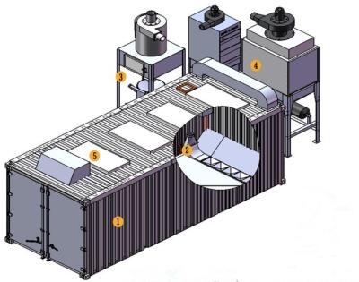 China Manual Operation Sand Blasting Chamber / Room Surface Derust For Car And Cabinet for sale