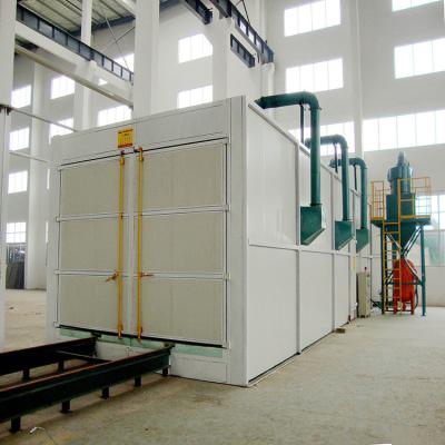 China High Efficiency Shot Blasting Booth Painting Room Steel Plate / Sandwich Panels for sale