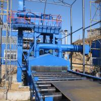 China Q69 Steel Profile Roller Conveyor Industrial Sand Blasting Machine Compact Structure for sale