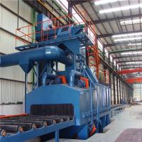 China Q69 Steel Profile Roller Conveyor Industrial Sand Blasting Machine Compact Structure for sale