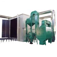 China High Efficiency Shot Blasting Booth Painting Room Steel Plate Sand Blasting Chamber for sale