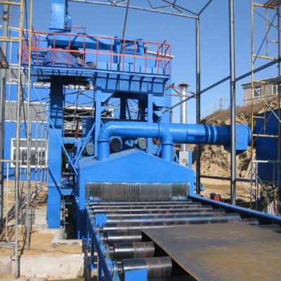China Industrial Roller Conveyor Shot Blasting Machine Compact Structure Improve Anti Rust Capacity for sale