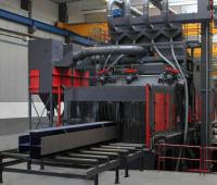 China Cleaning Roller Conveyor Shot Blasting Machine for sale