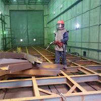 China Q265 Sand Blasting Booth With Automatic Recycling System 5 Ton Trolley for sale